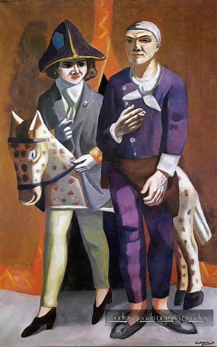 Cuadro "El artista y su esposa" de Max Beckmann, obra modernista.
