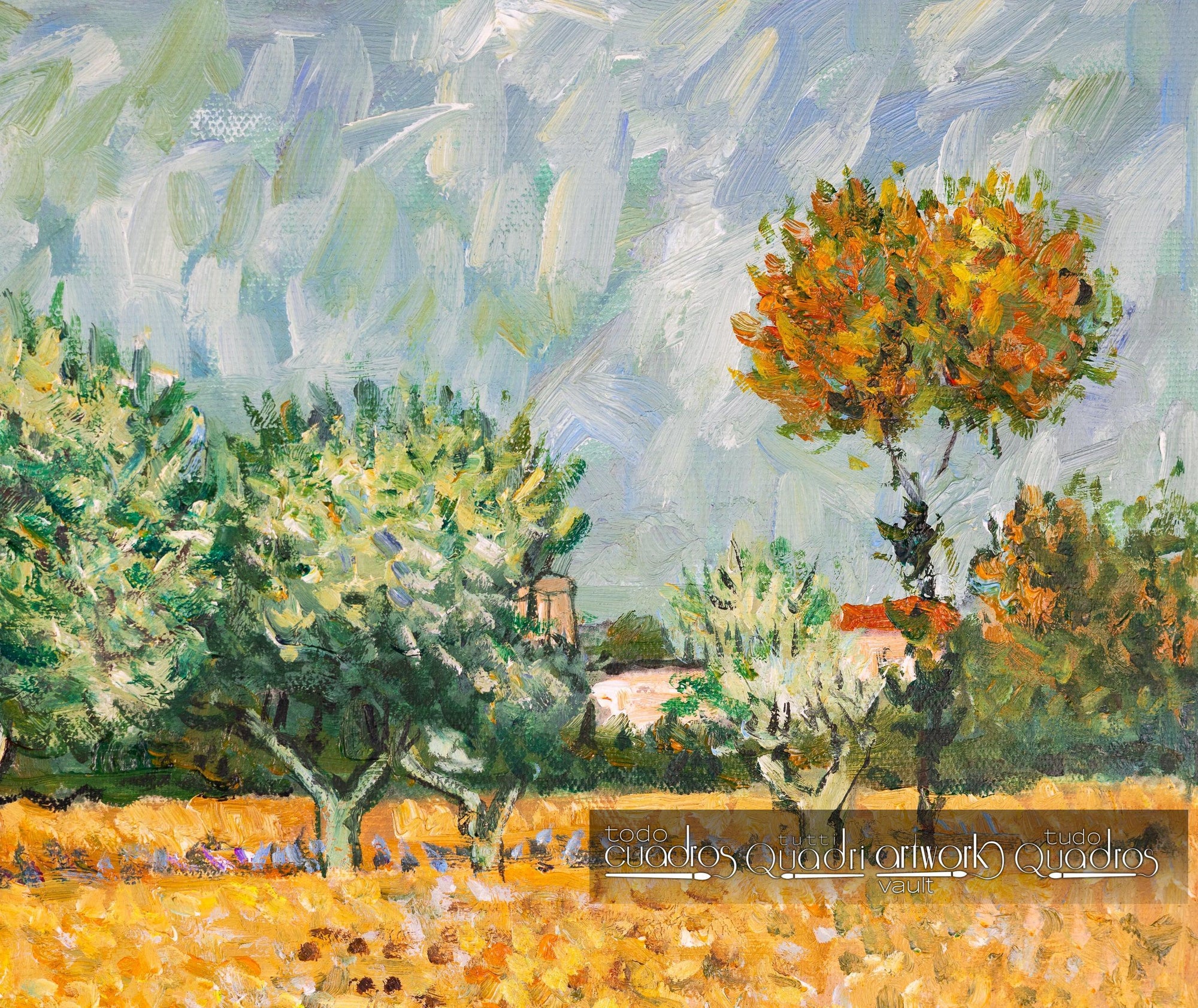 Cuadro "Campo de Flores" de Van Gogh, paisaje de Arles.