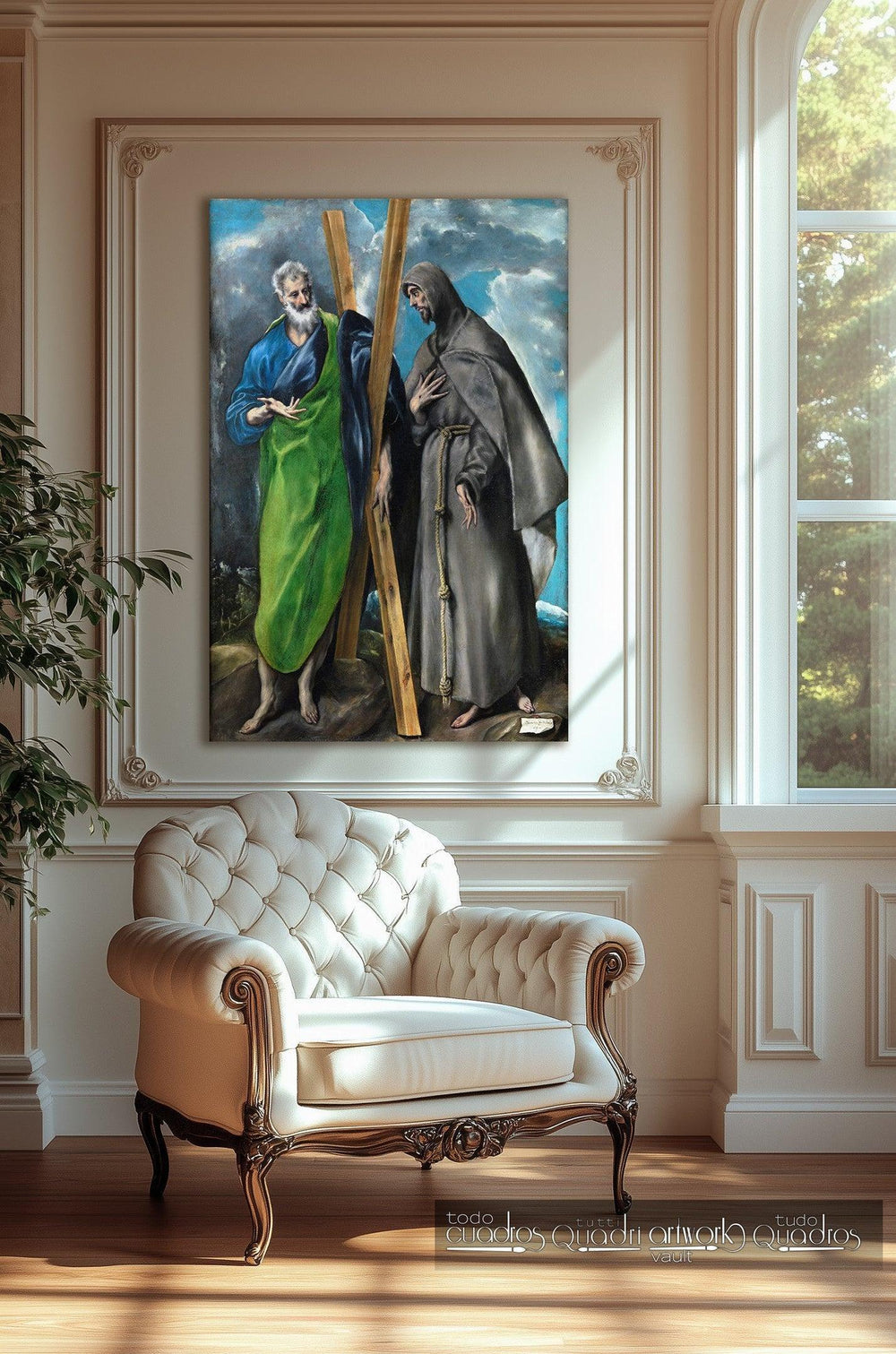 Cuadro "San Andrés y San Francisco", de El Greco, óleo.
