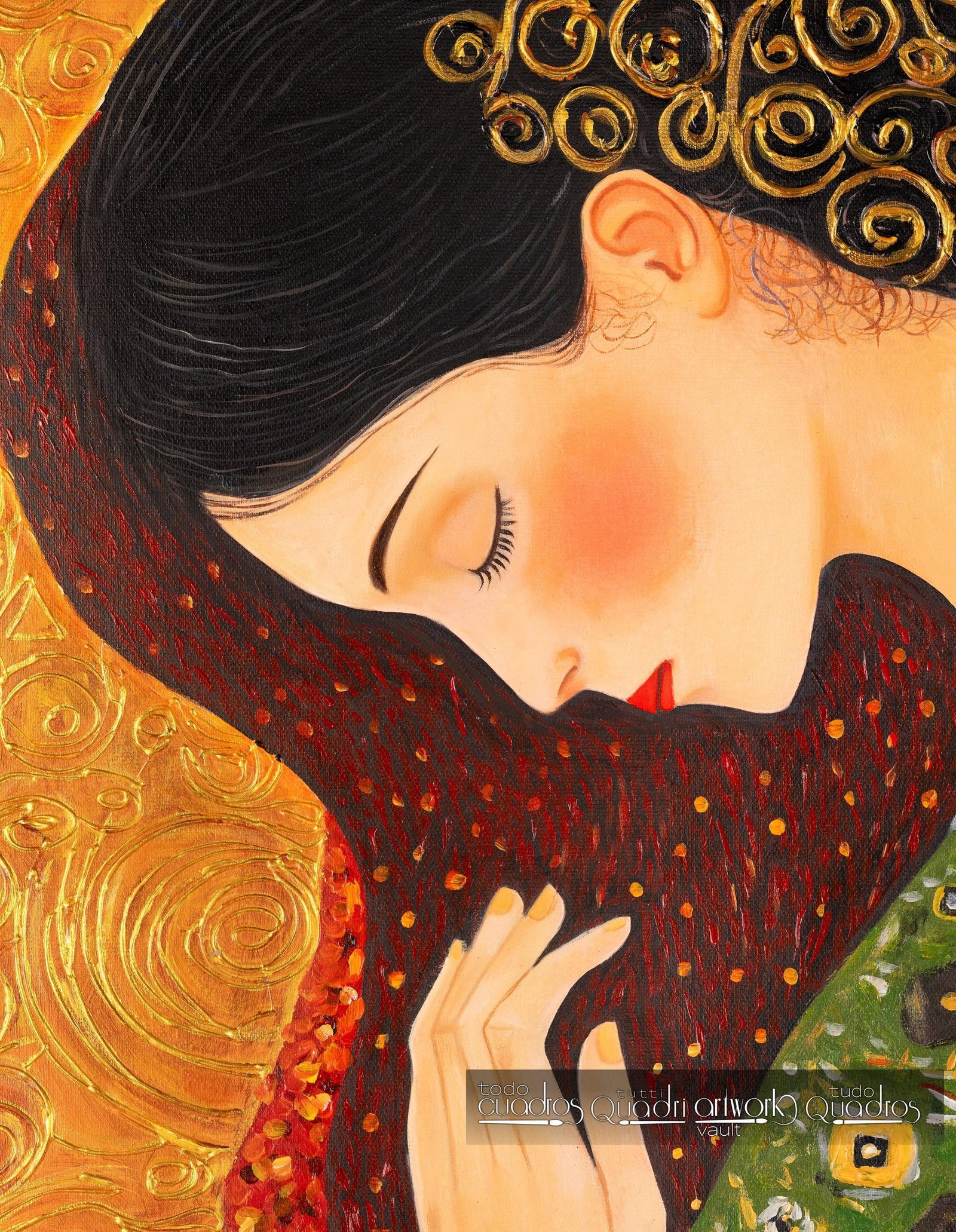 Ritmos del alma, cuadro al óleo estilo Klimt moderno